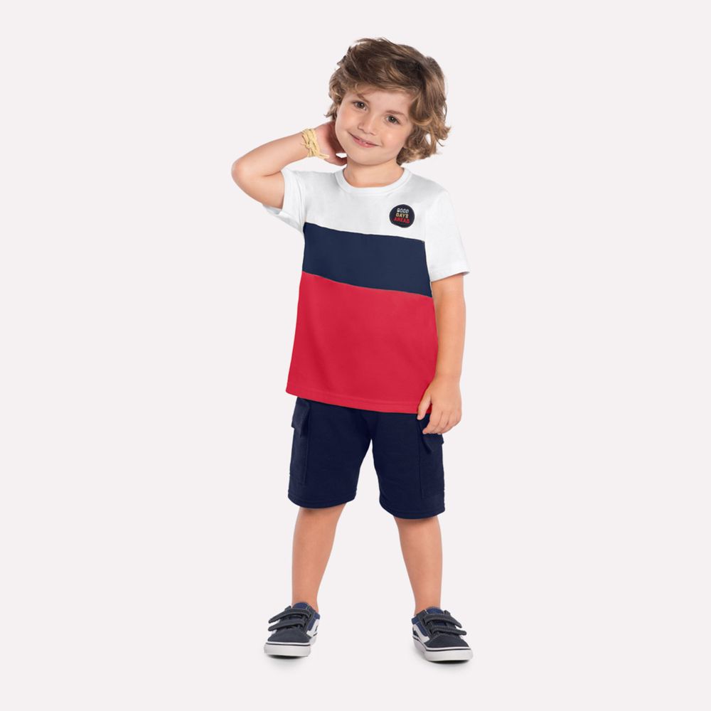Camiseta Infantil Menino com Bordado Kyly - lojakyly