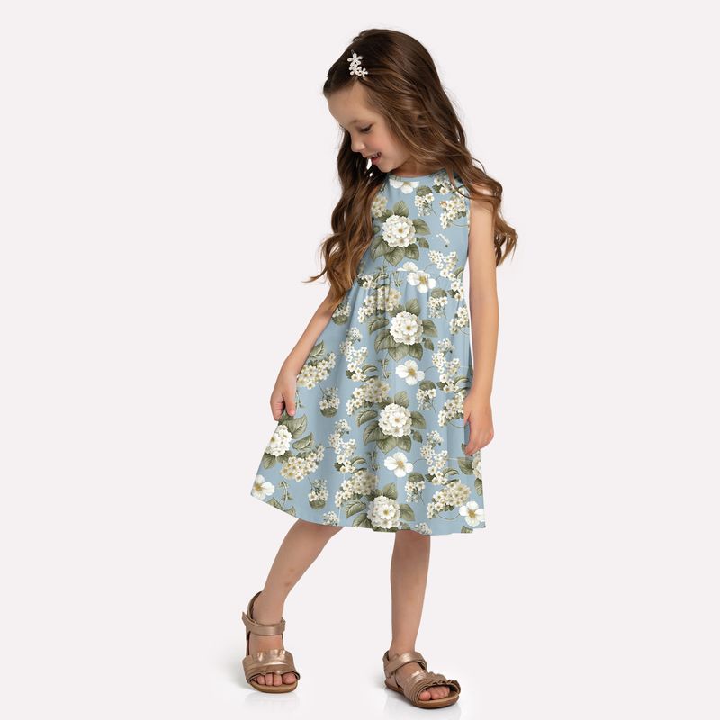 Vestido Infantil Menina Flores Milon - lojamilon