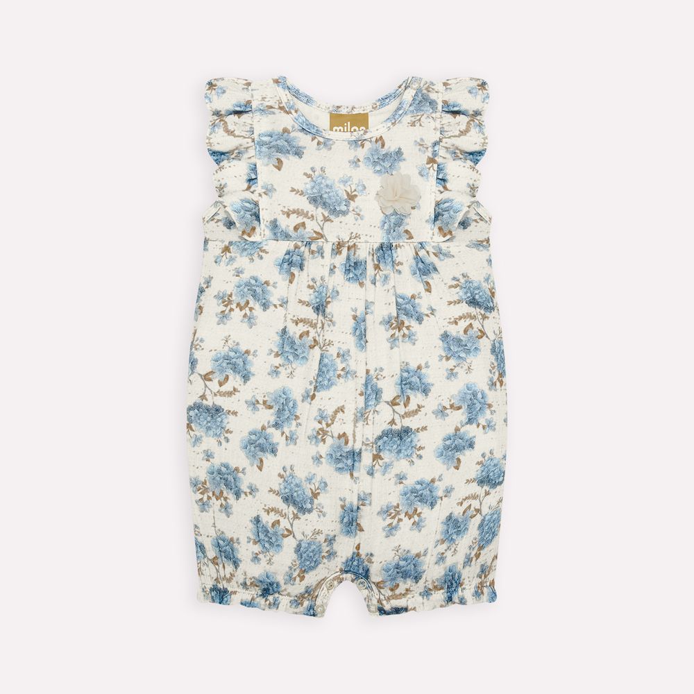 Macaquinho Bebê Menina em Gaze Milon - lojamilon