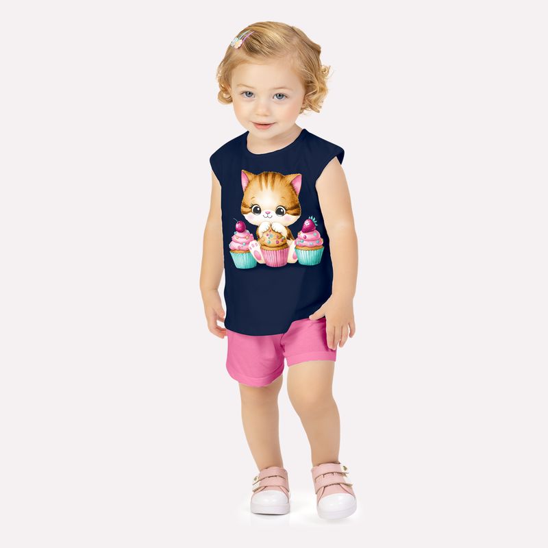 Conjunto Infantil Menina em Algodão Kyly - lojakyly